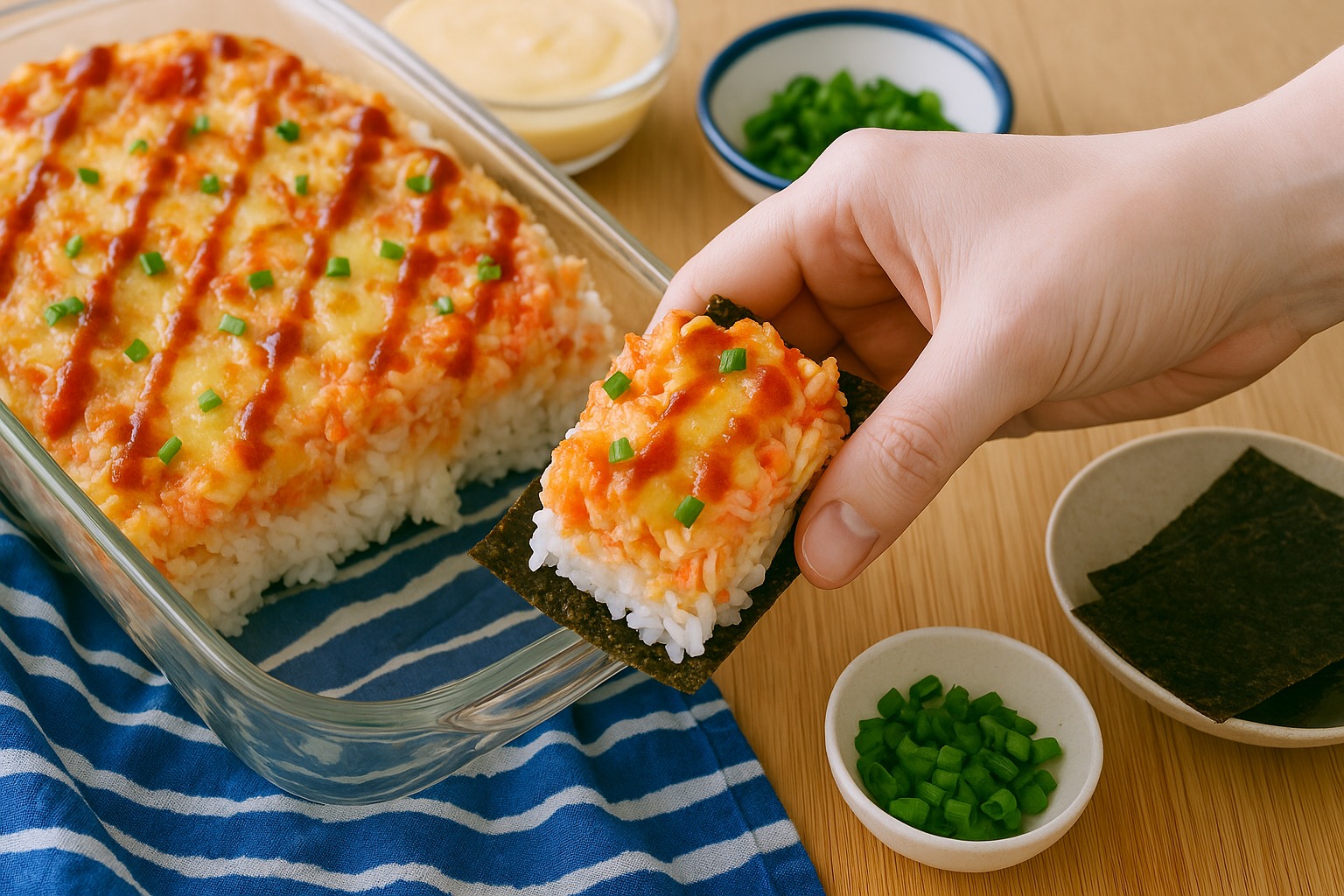 Easy and Delicious Sushi Bake Recipe - Hurfpostbrasil