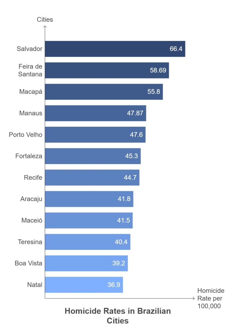 12 Cities With the Highest Homicide Rates in Brazil 2025 - Hurfpostbrasil