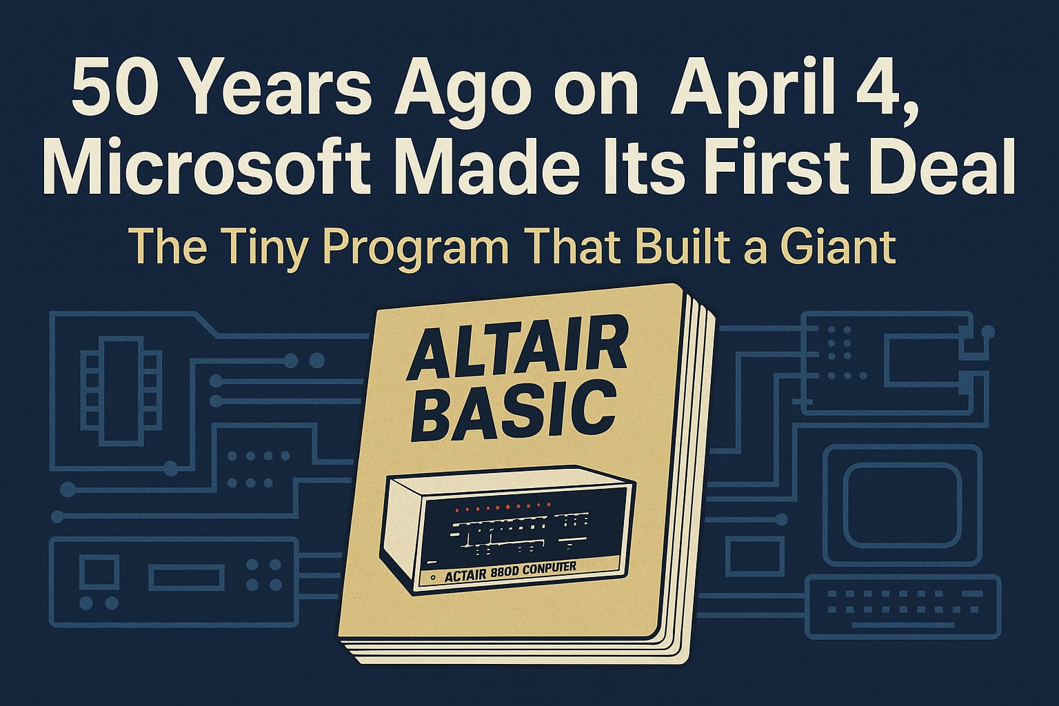 50 Years Ago on April 4, Microsoft Made Its First Deal — The Tiny ...